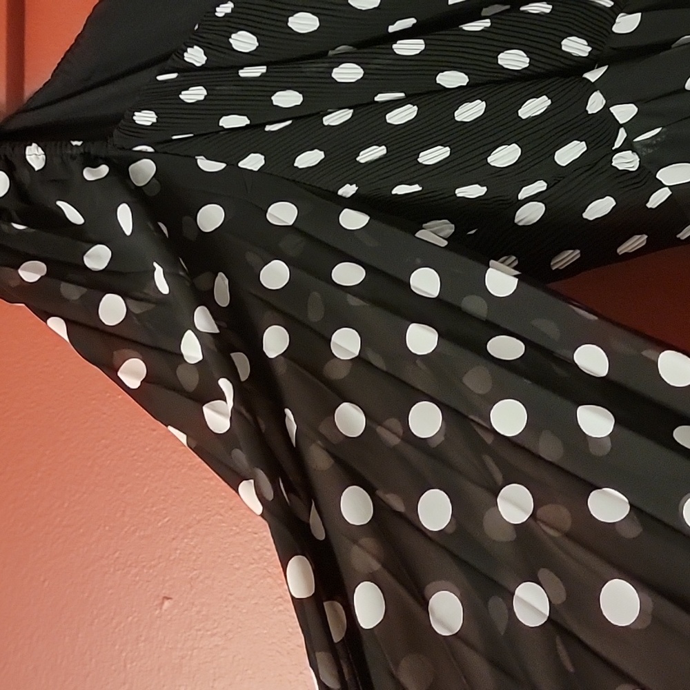 Plus Size 24 Asos Curve Polka Dot Party Dress Sheer S Gem